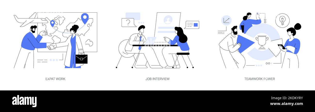 Hiring employees abstract concept vector illustrations Stock Vector ...