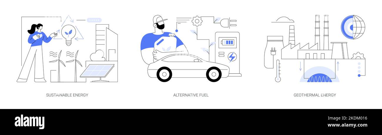 Smart green energy abstract concept vector illustrations Stock Vector ...