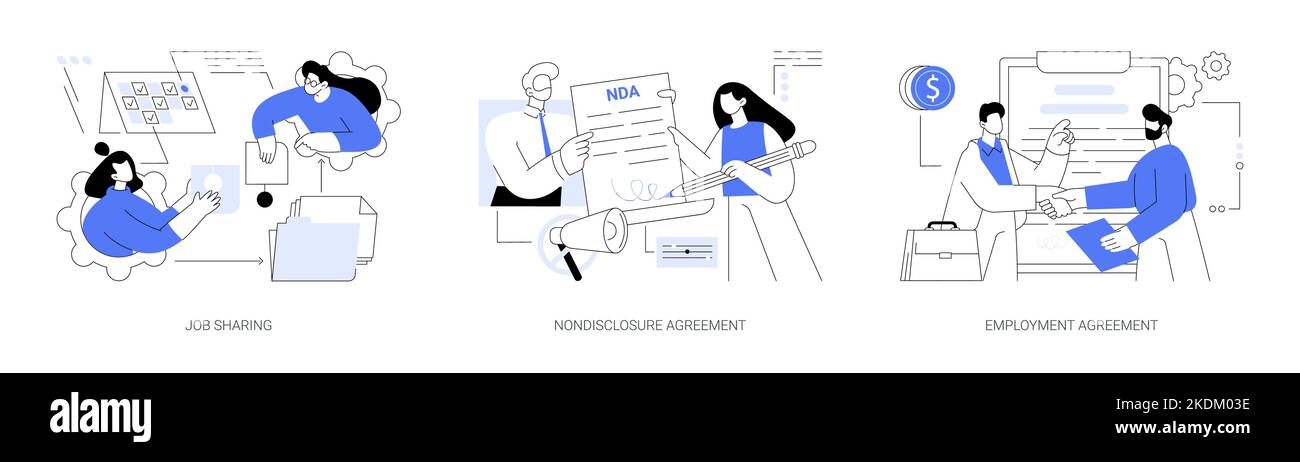 Working terms abstract concept vector illustrations Stock Vector Image ...