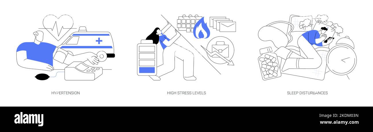 Urban health problems abstract concept vector illustrations Stock ...