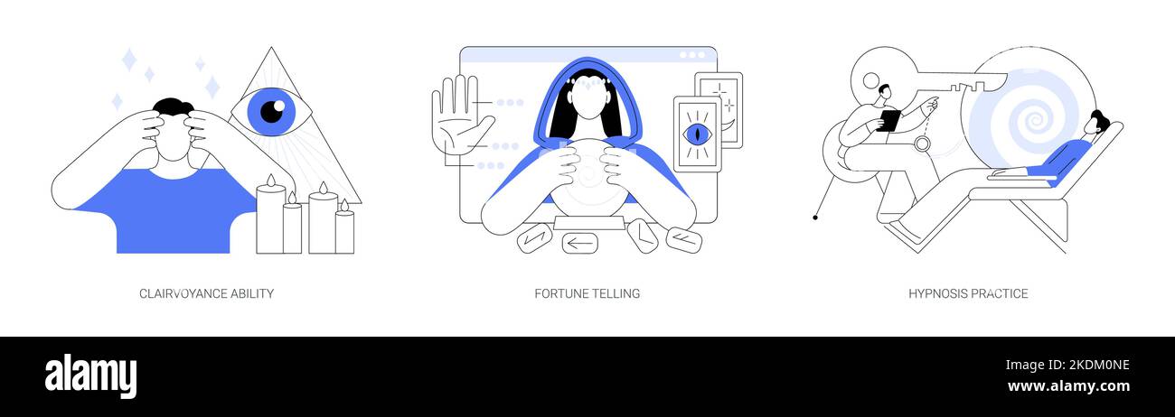 Alternative spiritual practices abstract concept vector illustrations ...