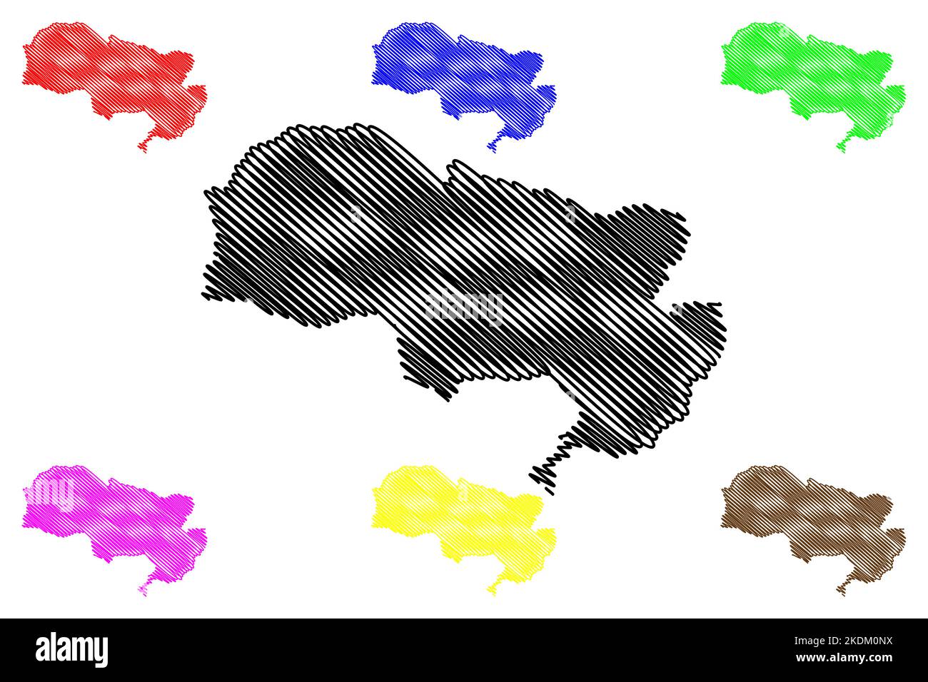 Kamikamagari-jima island (Japan, East Asia, Japanese archipelago) map vector illustration ...