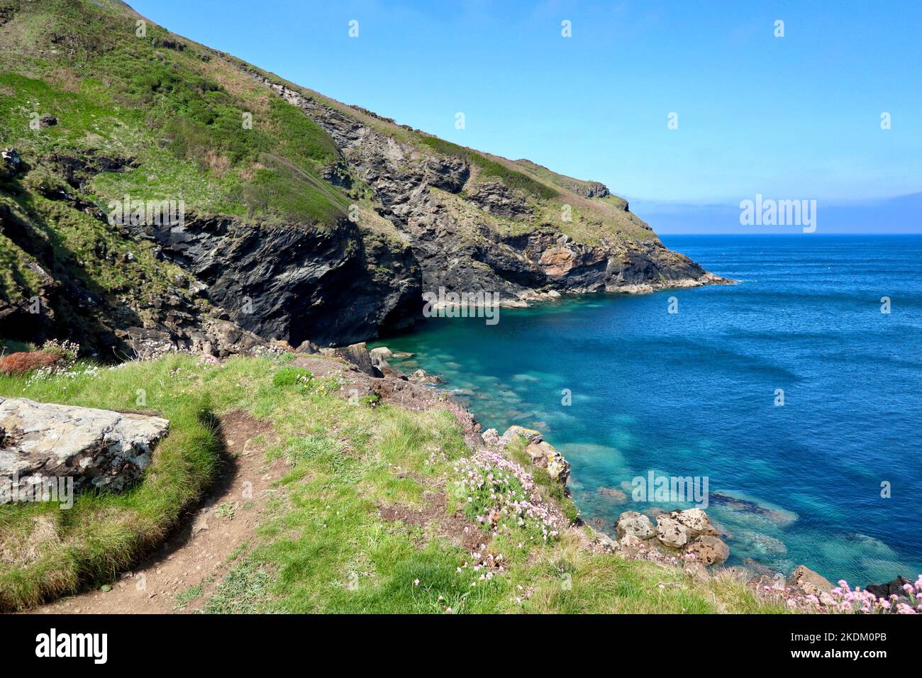 The South West Coast path in Cornwall between Port Quin and Port Isaac ...