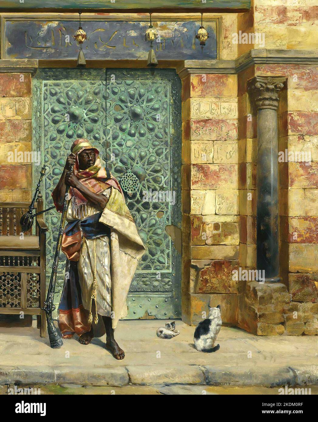 Rudolf Ernst - The Nubian Guard Stock Photo - Alamy
