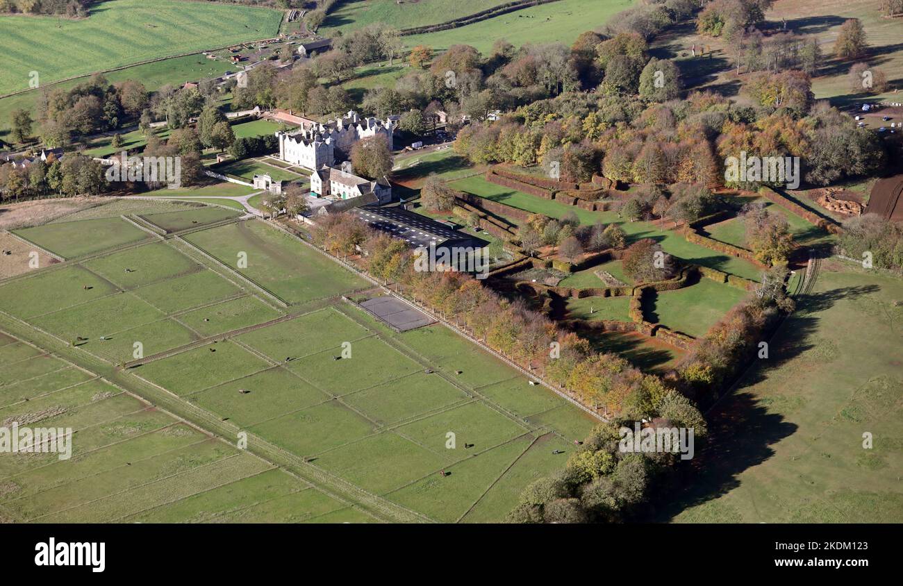 aerial view of Ledston Hall, West Yorkshire Stock Photo - Alamy