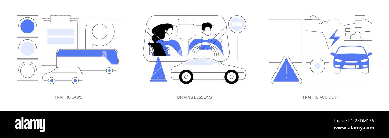 Driving license abstract concept vector illustrations Stock Vector ...