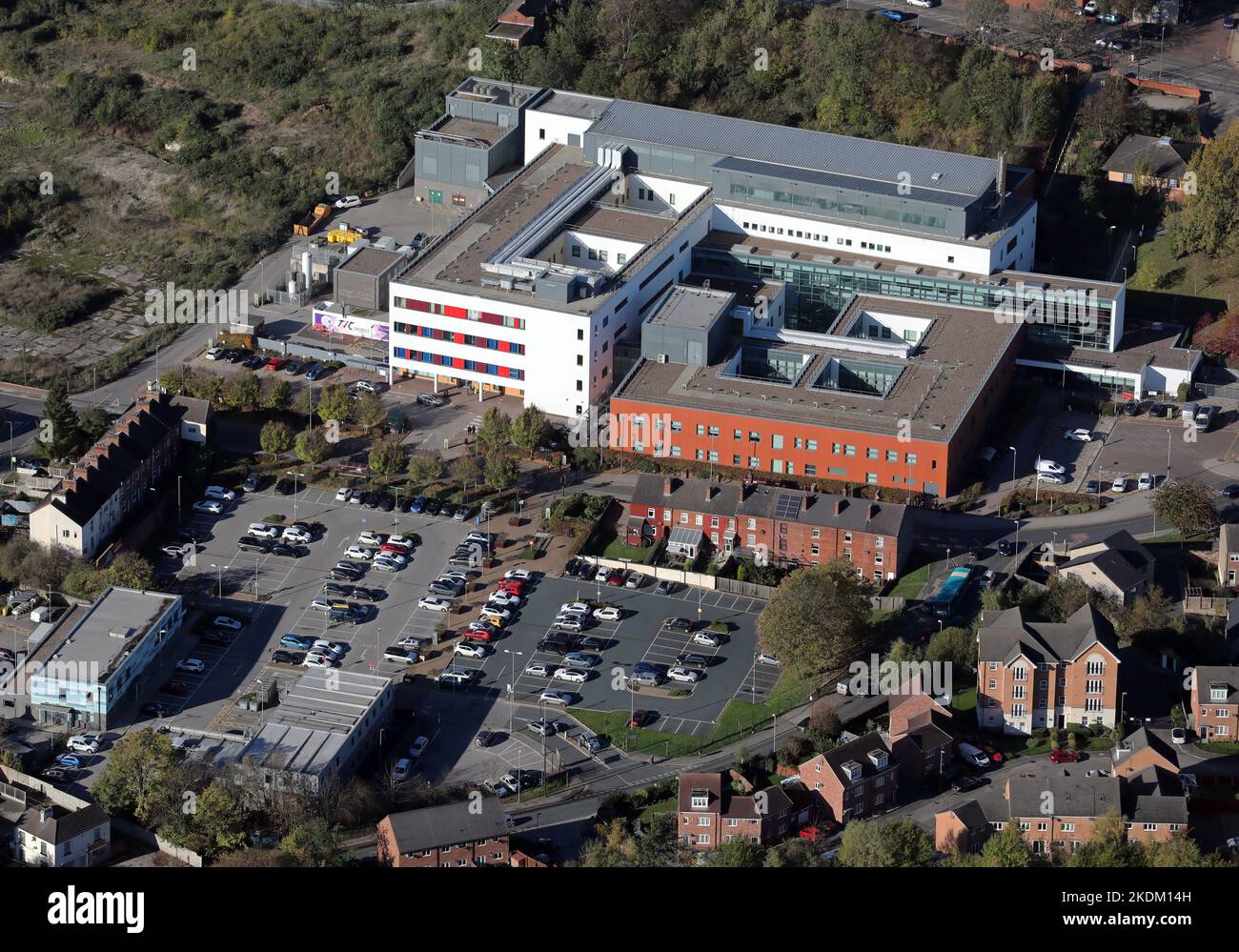 aerial view of Pontefract Hospital, West Yorkshire Stock Photo - Alamy