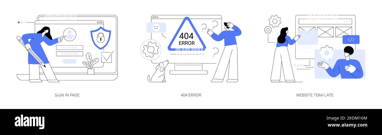 Website page interface abstract concept vector illustrations Stock ...