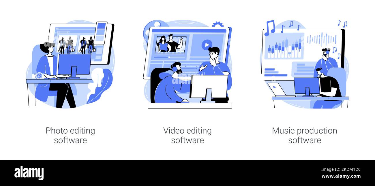 Professional software for creatives isolated cartoon vector ...