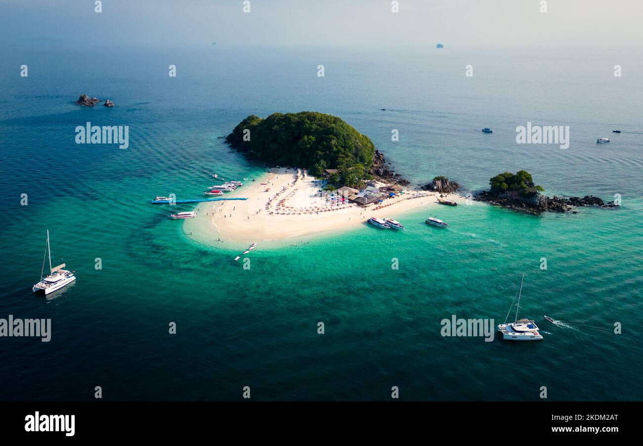 Koh Khai Nok Island, Phuket Thailand, Tropical Island, Aerial View ...