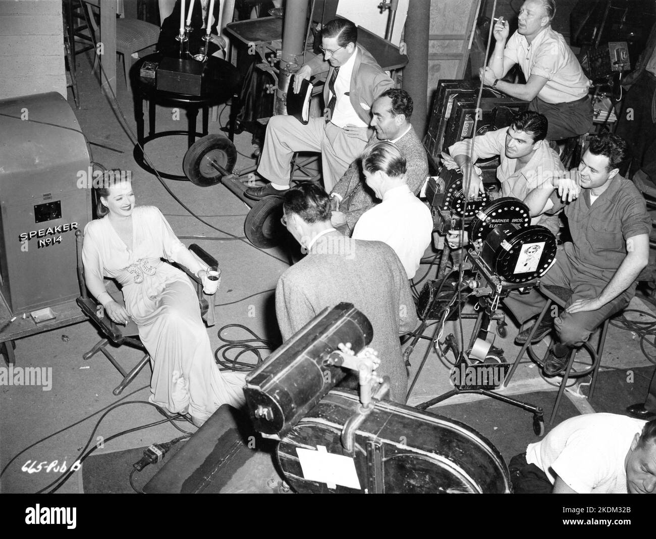 BETTE DAVIS and Director IRVING RAPPER with Movie Crew on set candid ...