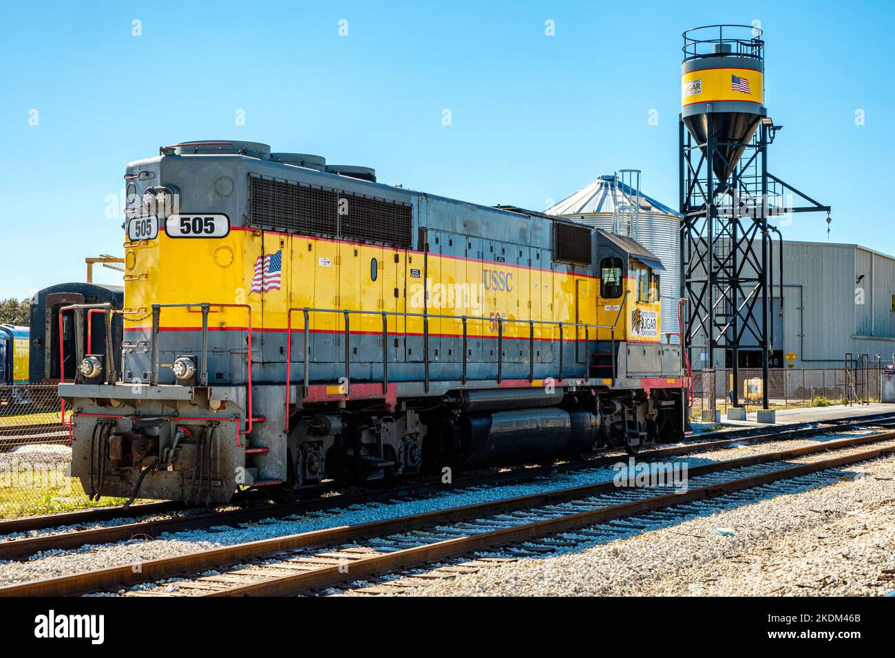 US Sugar EMD GP40-2 Locomotive No 505, Clewiston, Florida Stock Photo ...