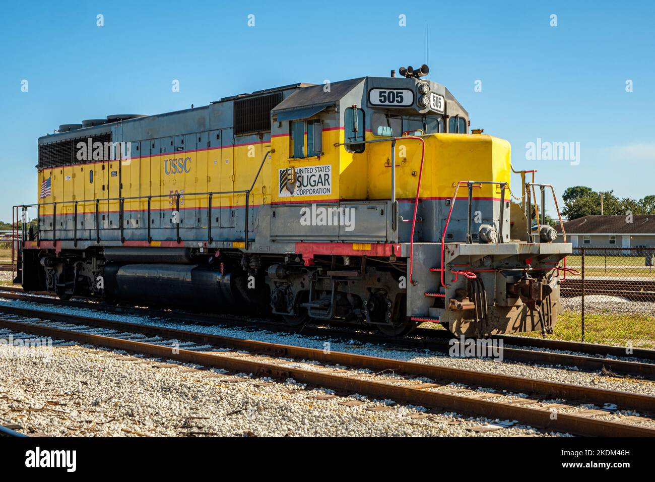 US Sugar EMD GP40-2 Locomotive No 505, Clewiston, Florida Stock Photo - Alamy