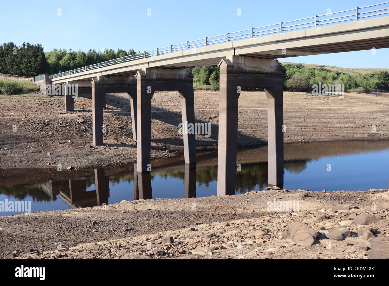 Baitings Reservoir/Dam - Drought Stock Photo - Alamy