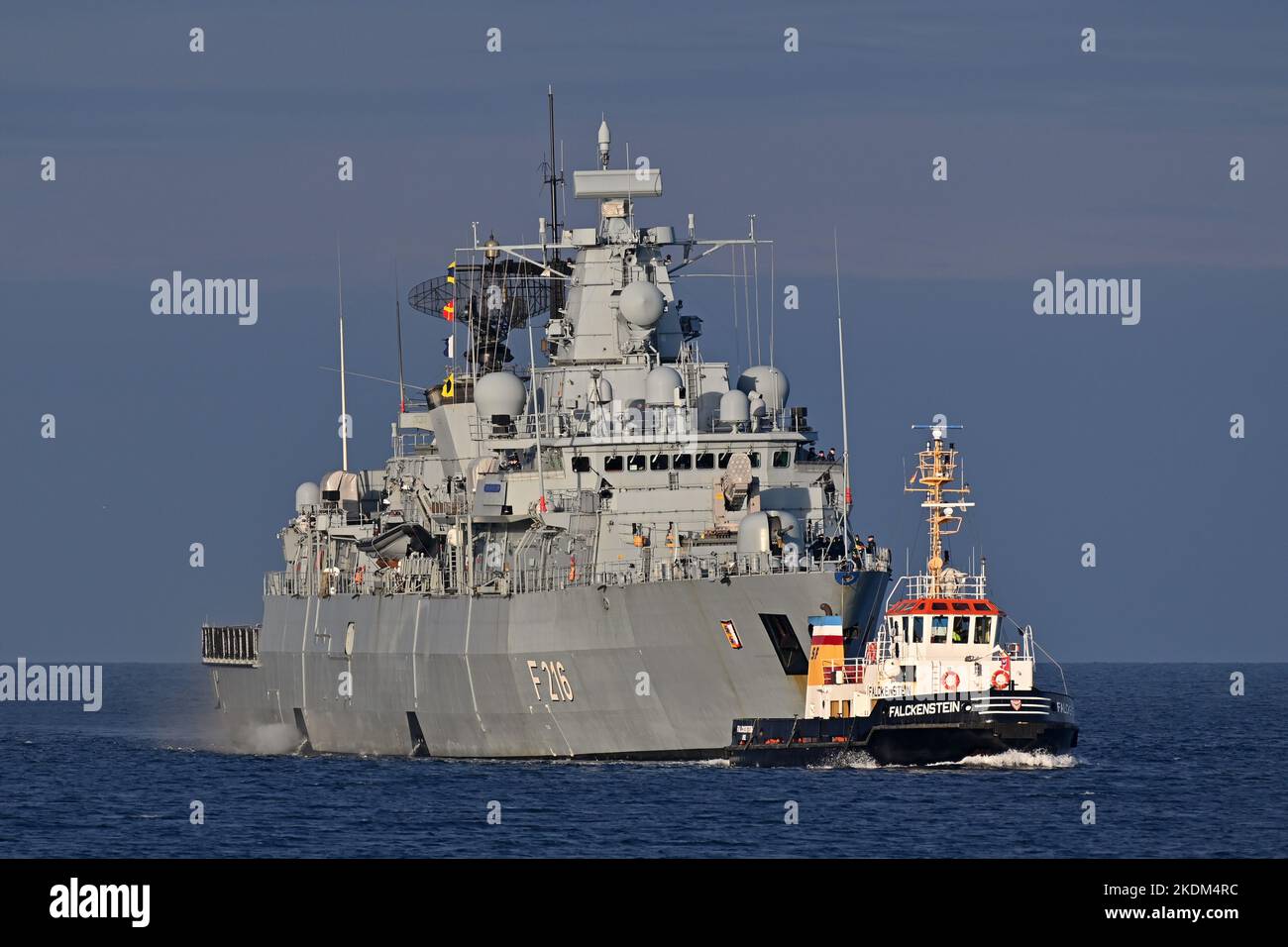 German Navy's frigate F216 Schleswig Holstein arrives at the KIel Naval ...