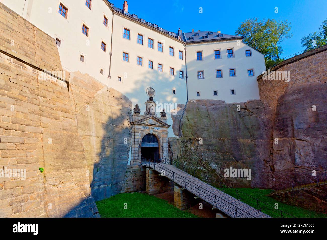 The Fortress Koenigstein, panoramic view, Saxony, Germany Stock Photo ...
