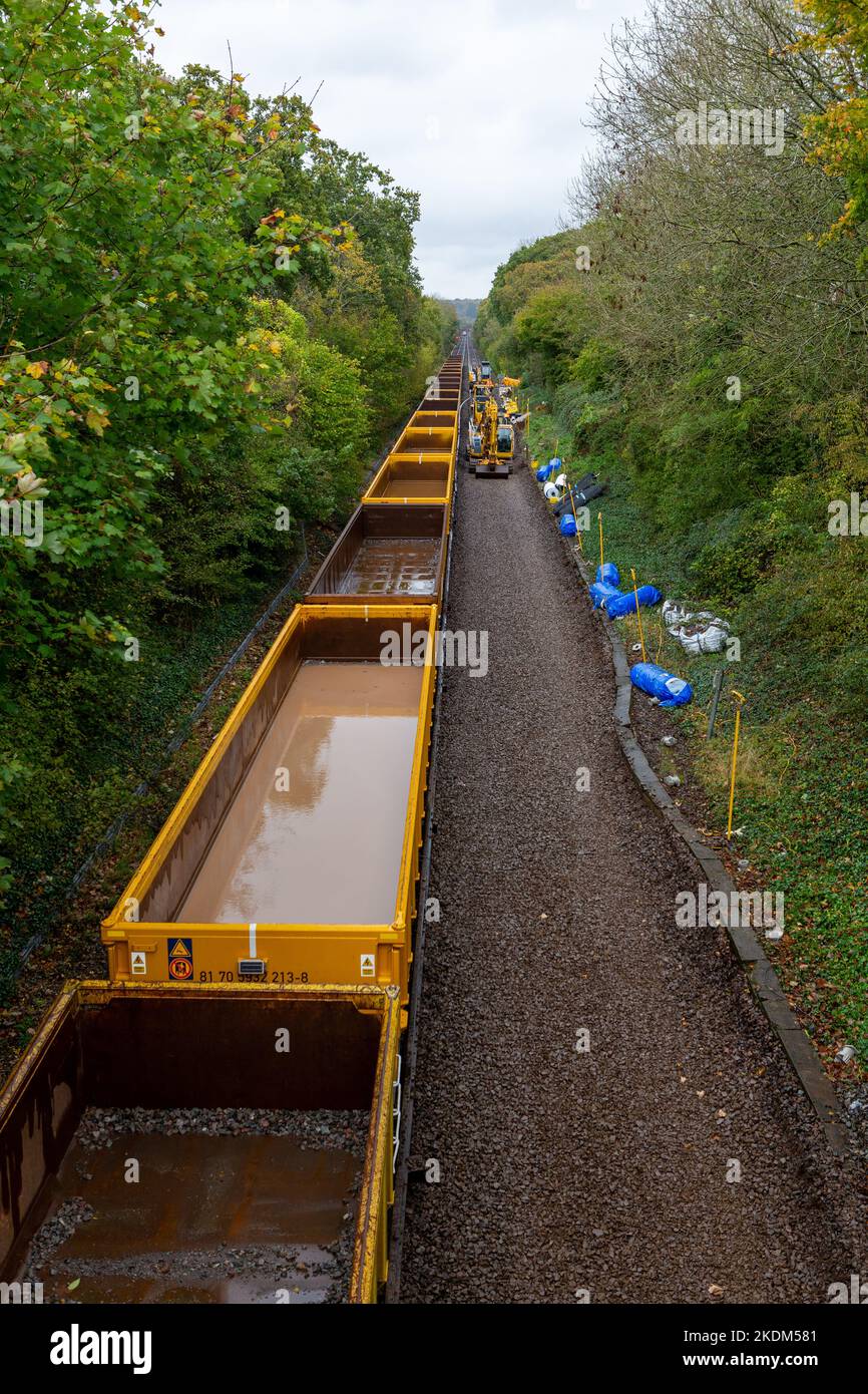 Major Engineering works on the main line between Portsmouth and London ...
