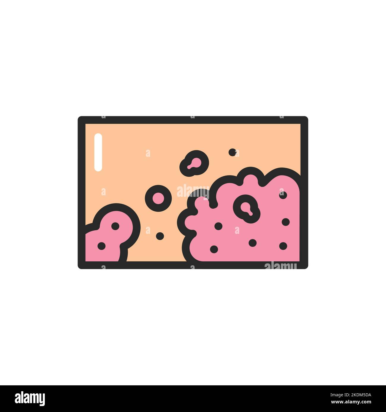 Atopic dermatitis color line icon. Isolated vector element Stock Vector ...