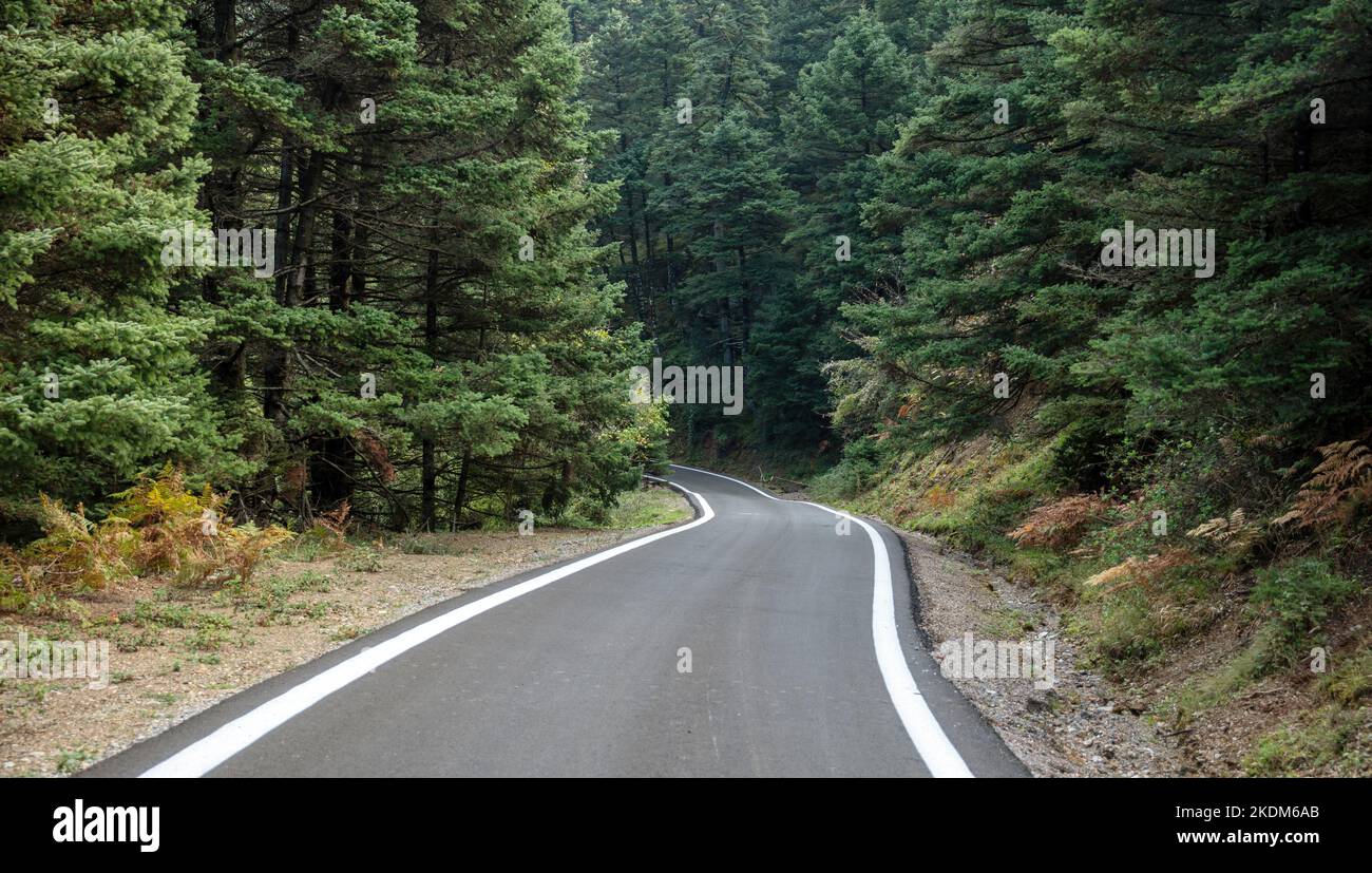 Greece country lane drive hi-res stock photography and images - Alamy