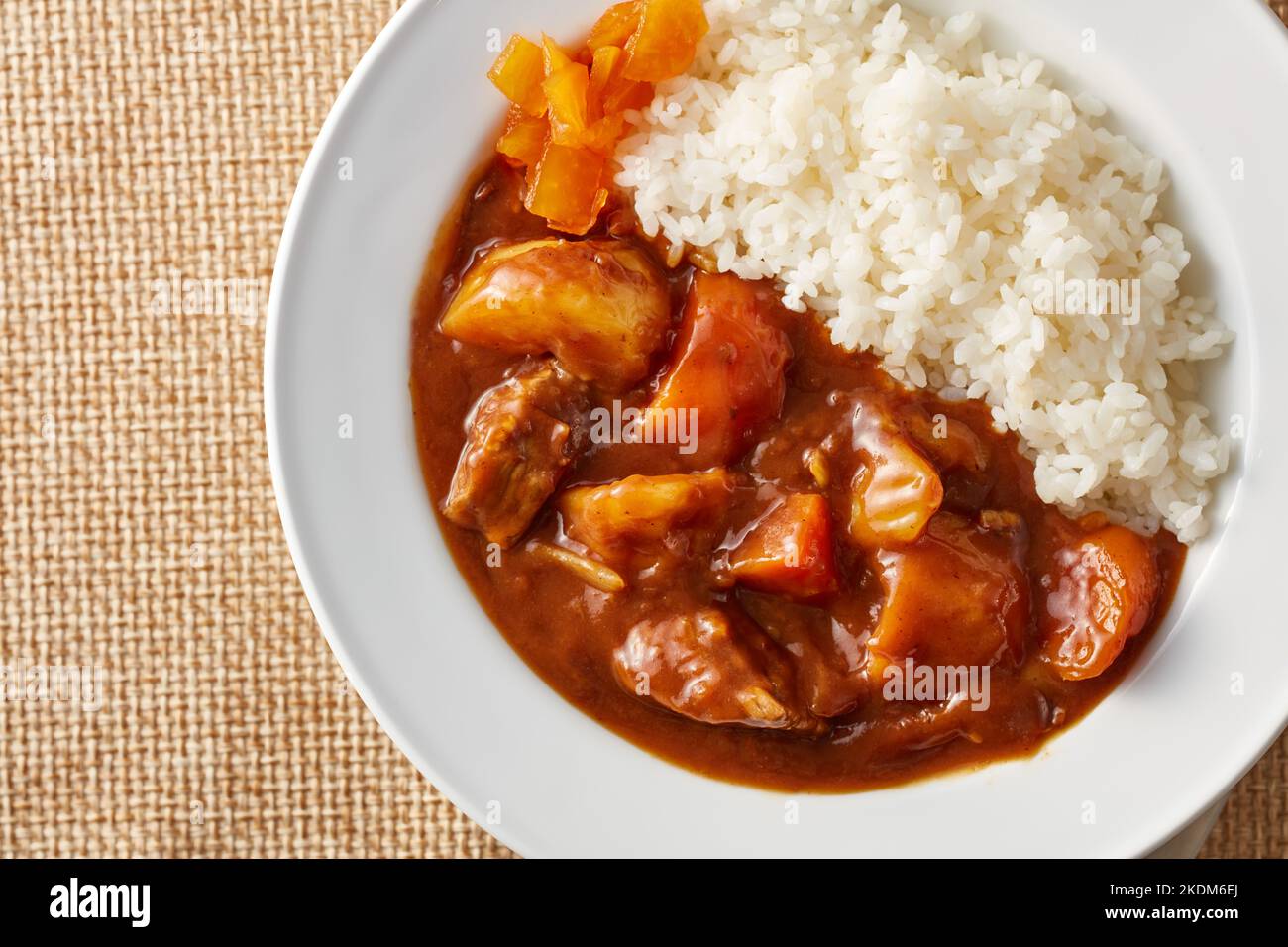 Japanese style curry rice dish Stock Photo - Alamy
