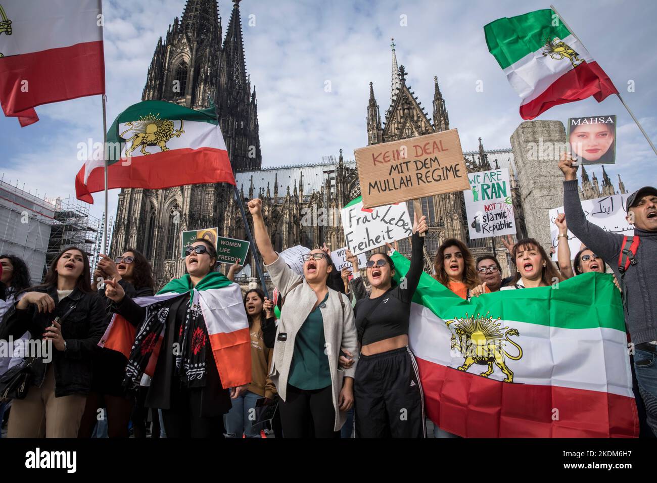 demonstration and rally in solidarity with protesting women in Iran ...