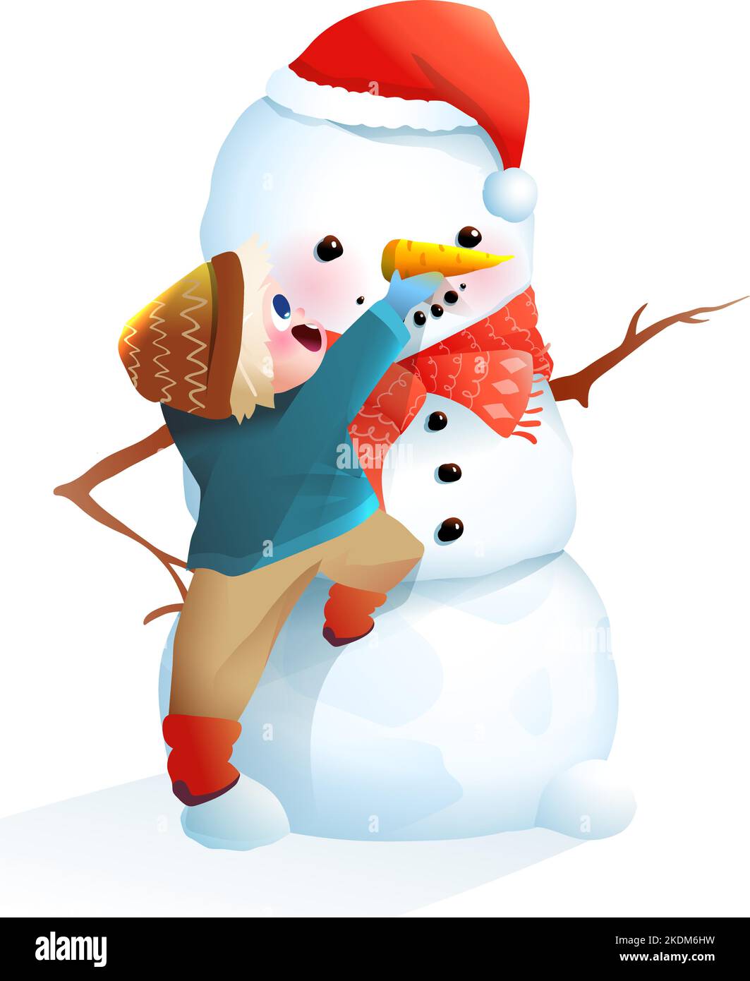 Cartoon snowman clip art Cut Out Stock Images & Pictures - Alamy