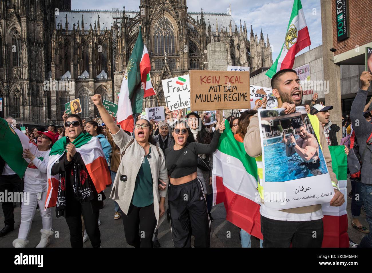 demonstration and rally in solidarity with protesting women in Iran ...