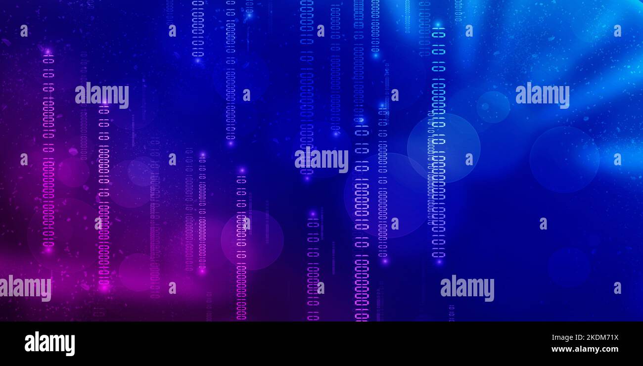 2d illustration Abstract futuristic electronic circuit technology ...
