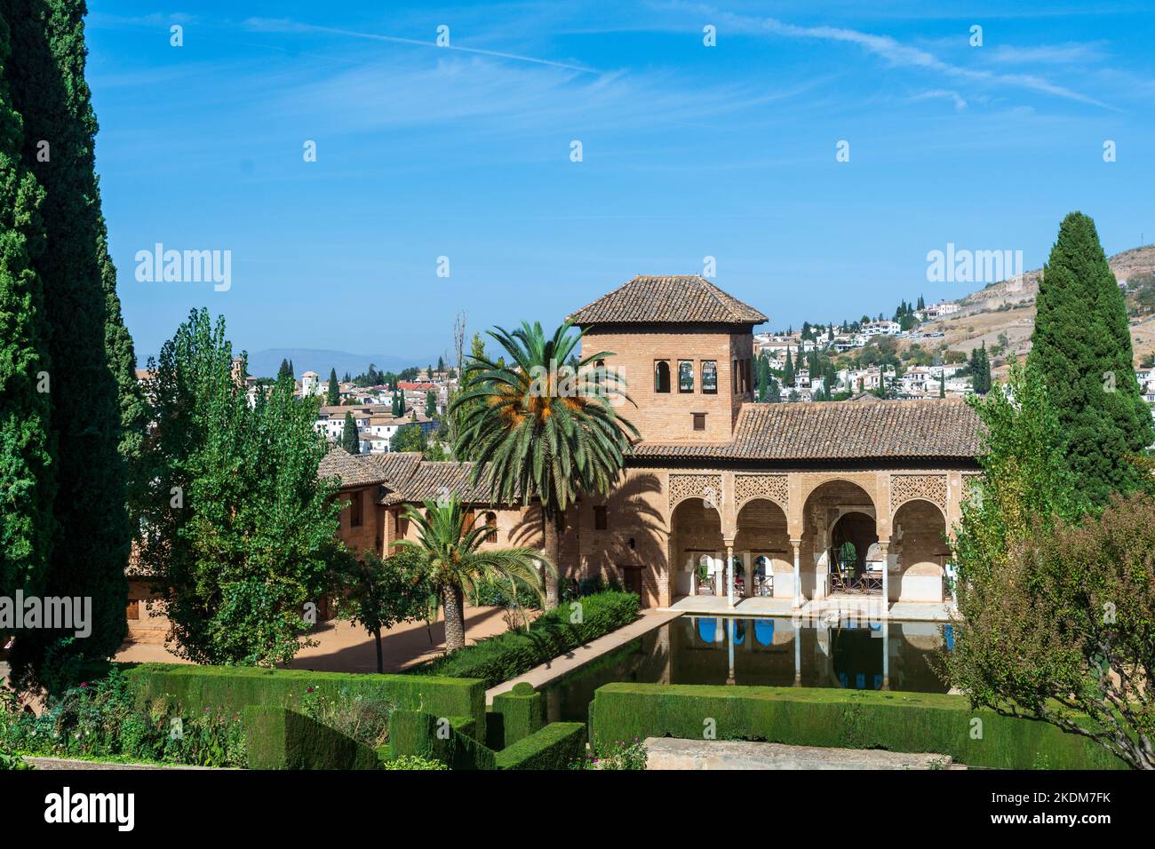 Famous historical palace in the Alhambra complex in Grenada, Spain ...