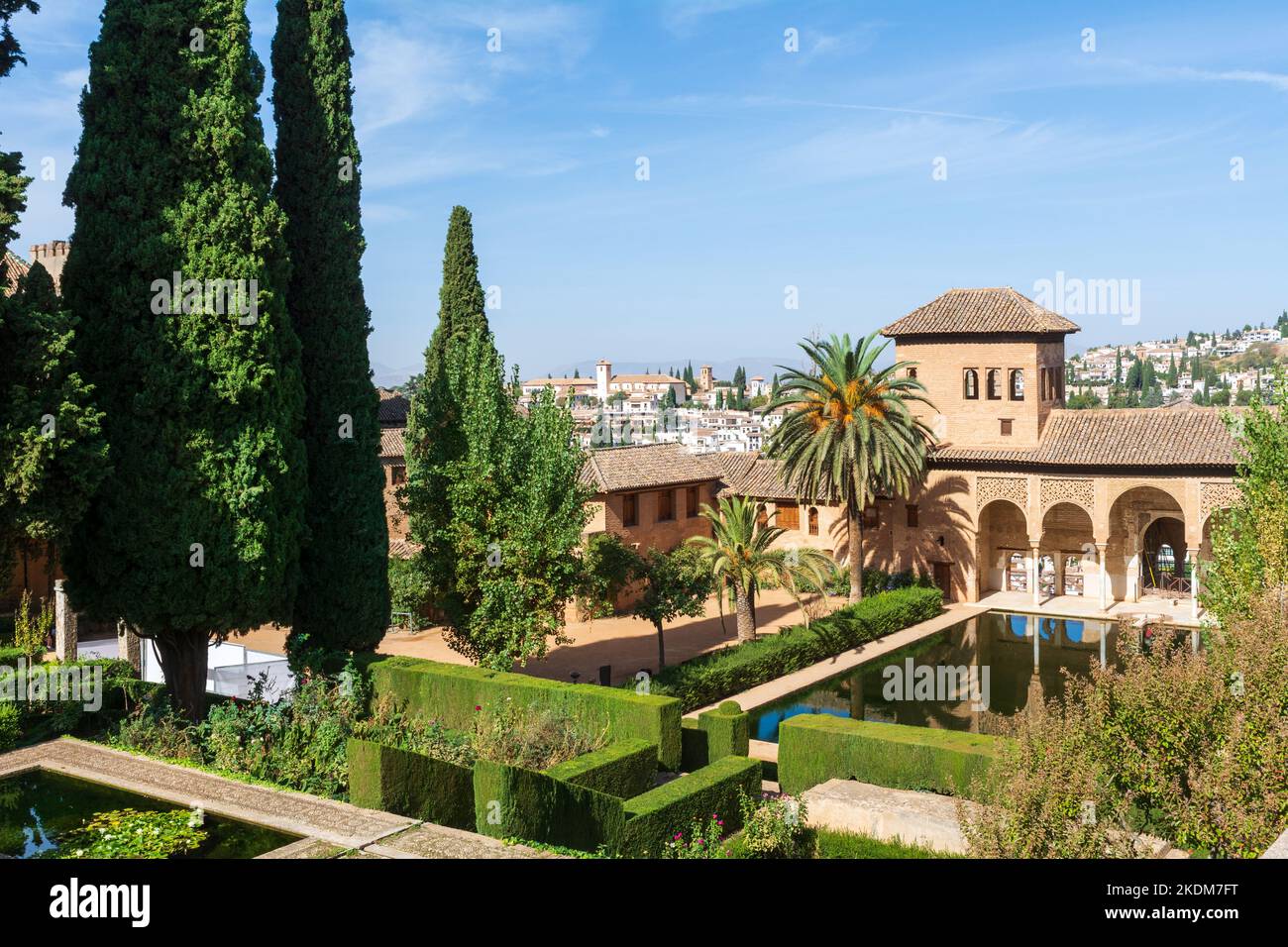Famous historical palace in the Alhambra complex in Grenada, Spain ...