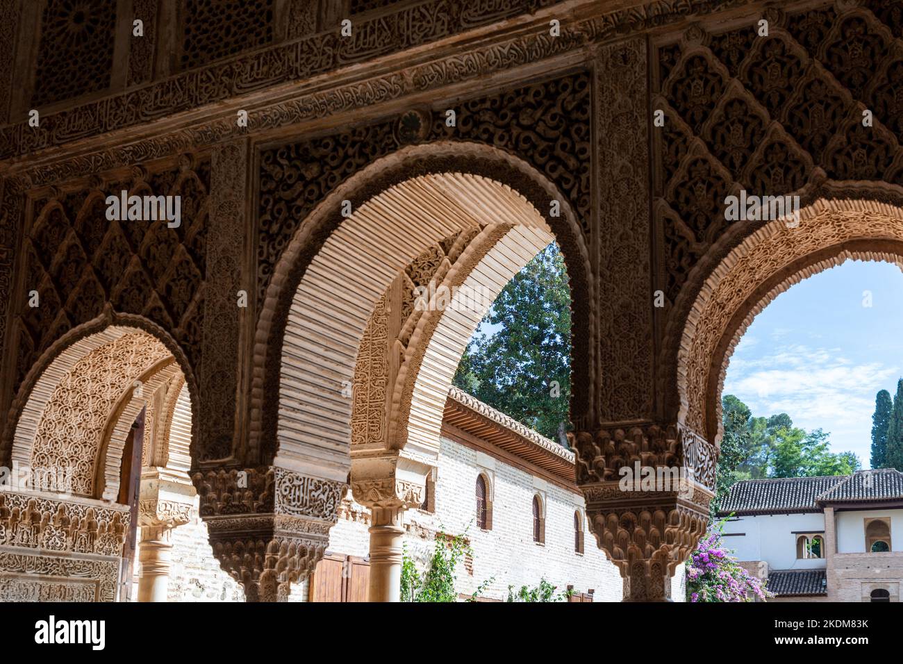 Ancient Islamic architecture and ornaments in Granada, Spain Stock ...