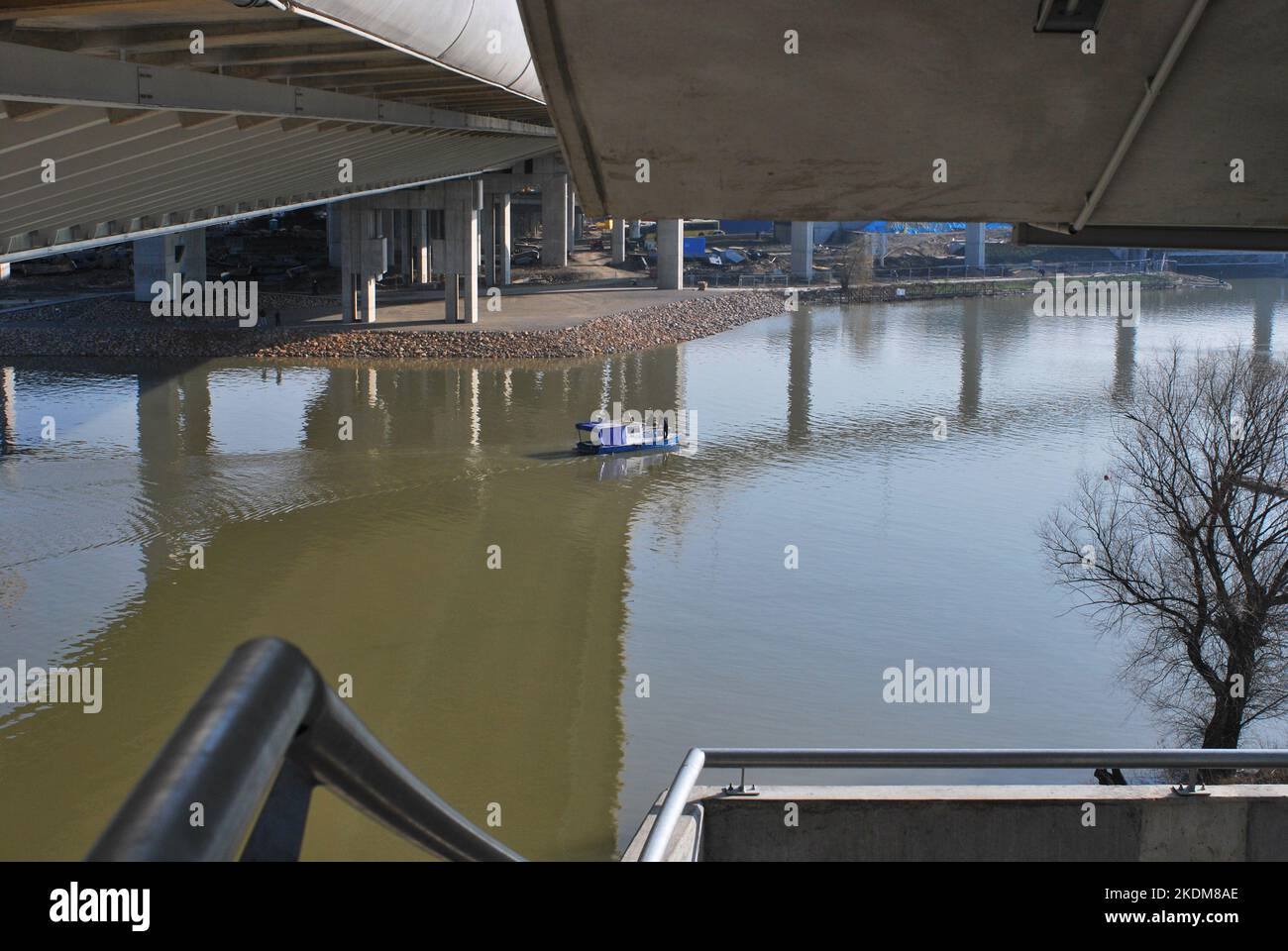 View from the Ada bridge on the Sava river Stock Photo - Alamy