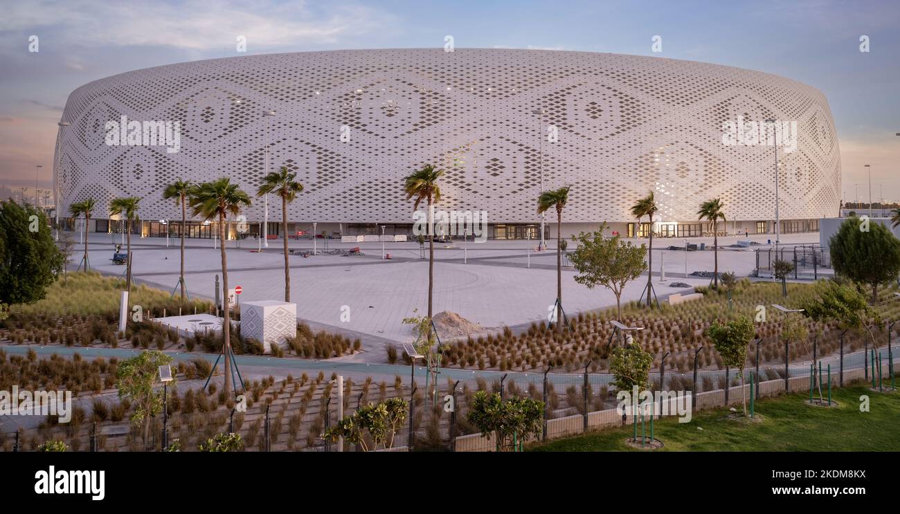 Thumama,Qatar- September 09,2022 :Al-Thumama Stadium in the background Stock Photo - Alamy