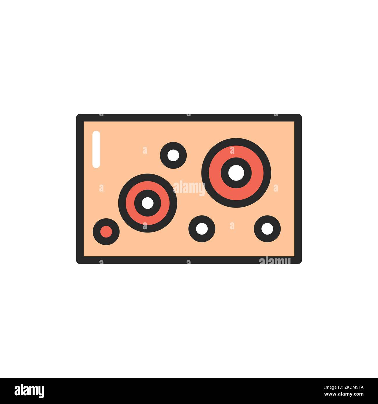 Acne skin color line icon. Isolated vector element Stock Vector Image ...
