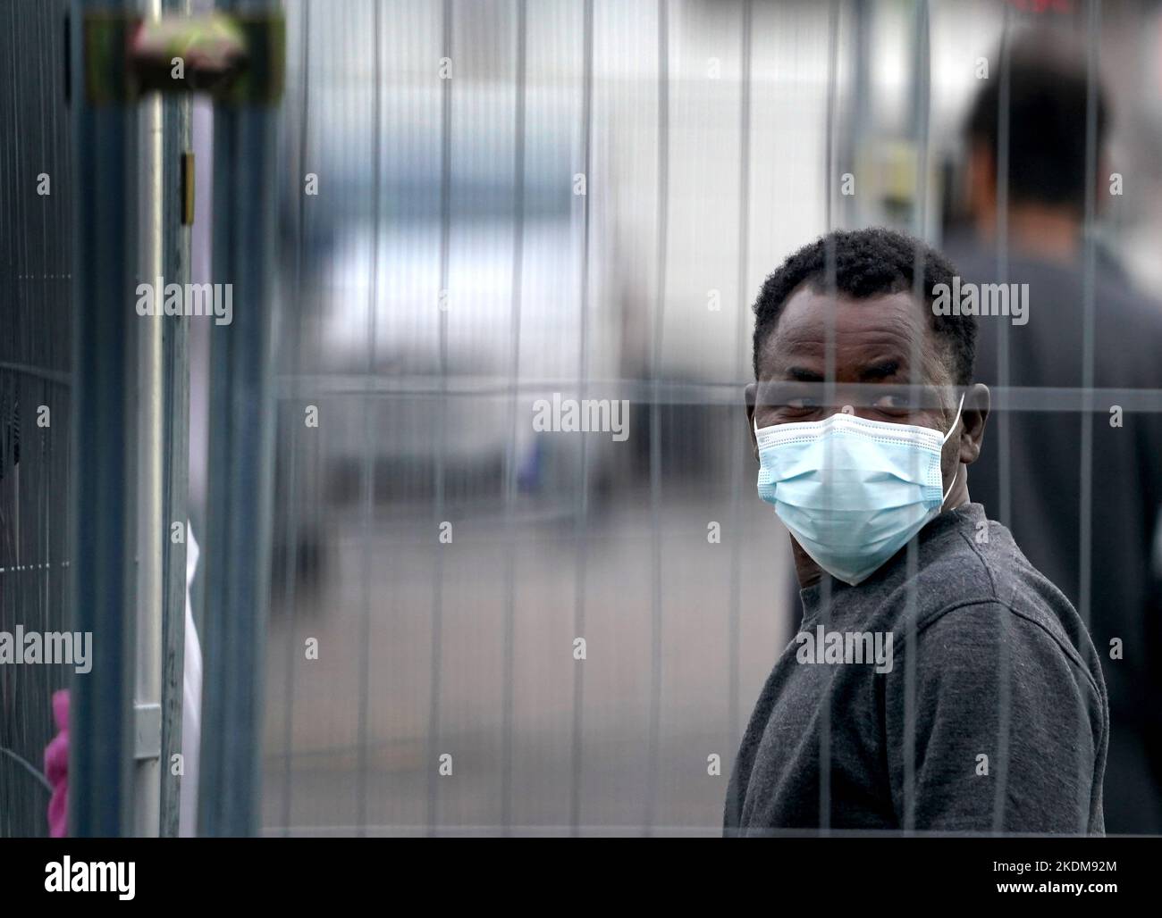 A man thought to be a migrant at the Manston immigration short-term ...