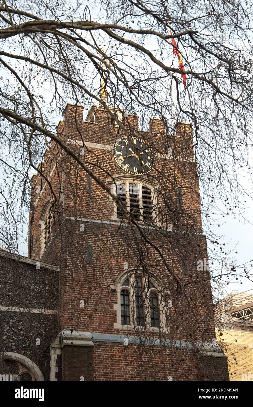 Clock tower, Chuch of St Bartholomew the Great, Clerkenwell, London ...