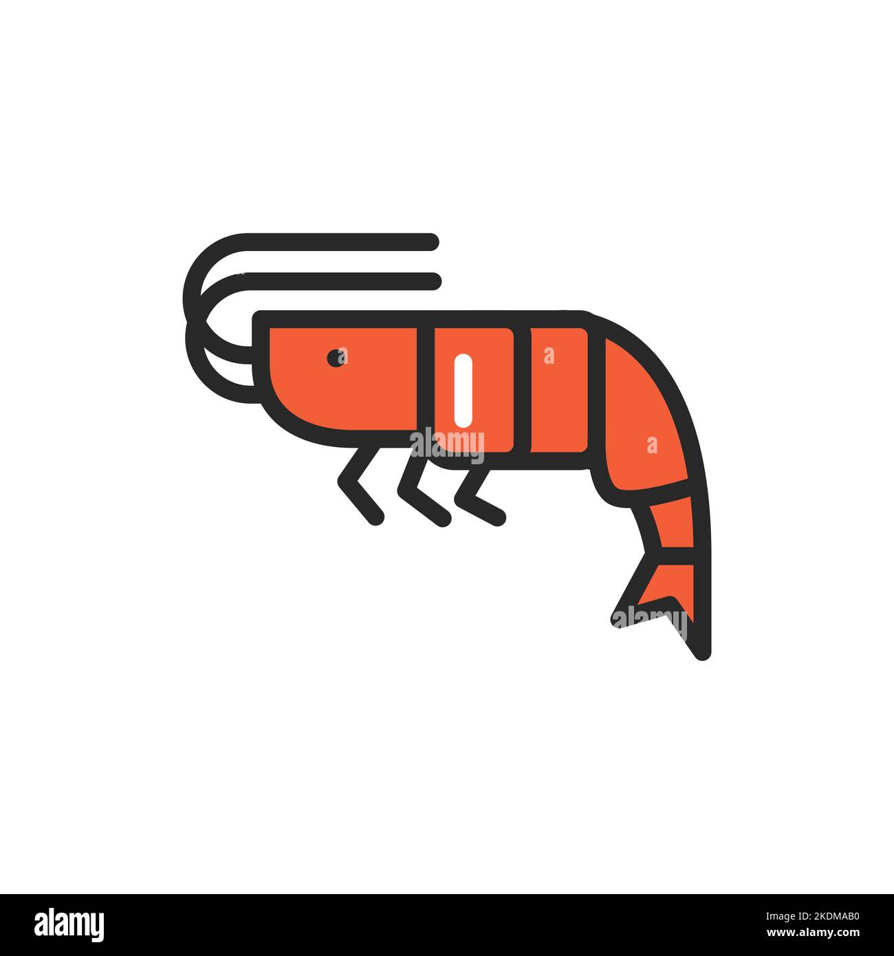 Shrimp color line icon. Pictogram for web page, mobile app, promo Stock ...