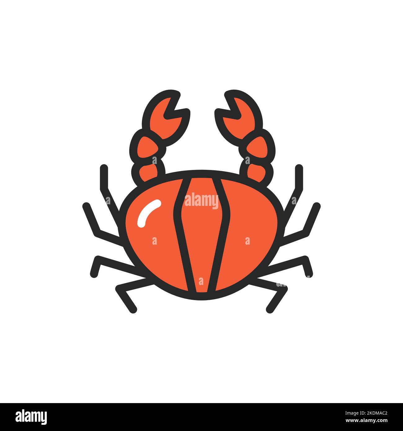Crab color line icon. Pictogram for web page, mobile app, promo Stock ...