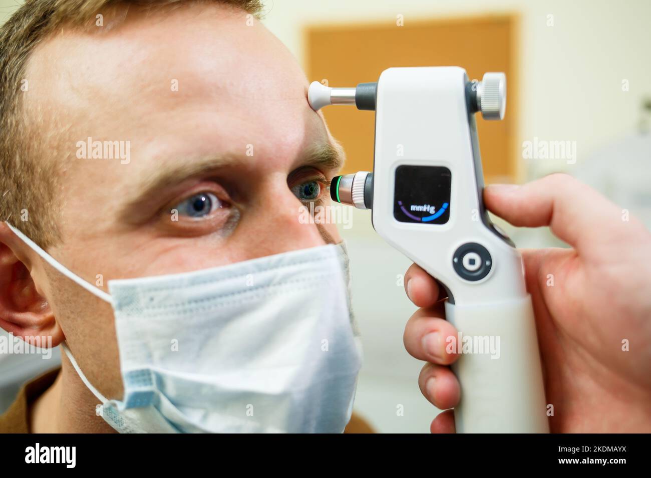 A patient in an ophthalmic hospital. Eye diagnostics in a modern ...