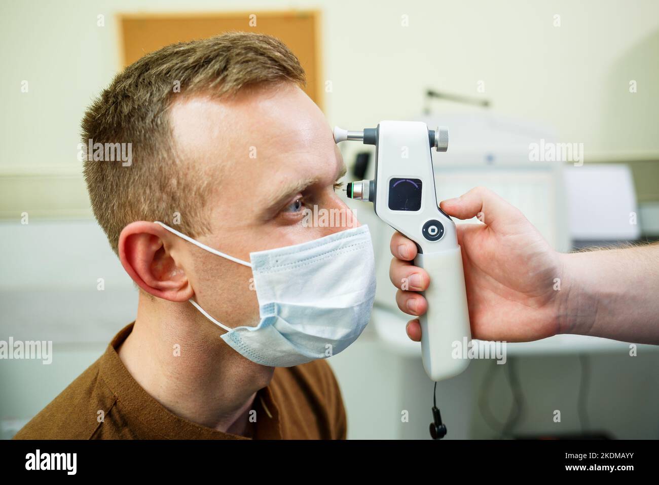 A patient in an ophthalmic hospital. Eye diagnostics in a modern ...