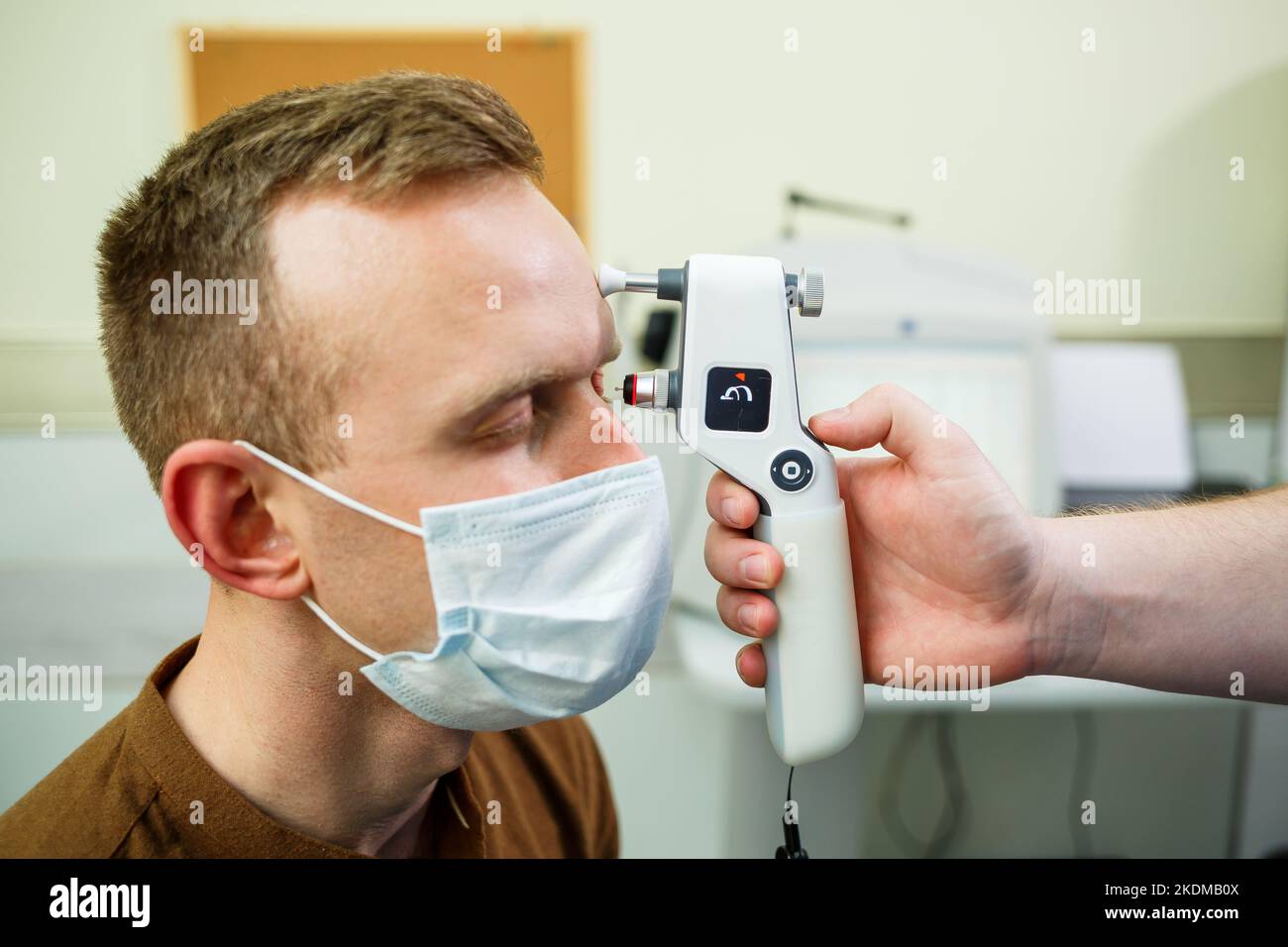 A patient in an ophthalmic hospital. Eye diagnostics in a modern ...