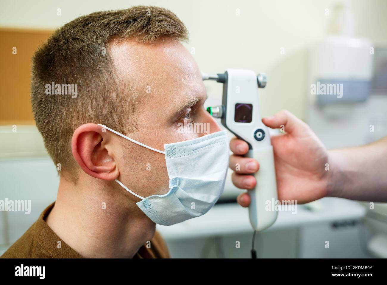 A patient in an ophthalmic hospital. Eye diagnostics in a modern ...