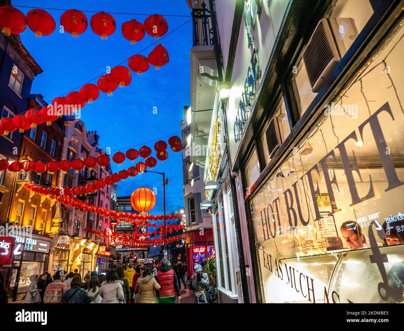 CHINESE FOOD BUFFET WINDOW SIGN 'All you can eat' red traditional ...