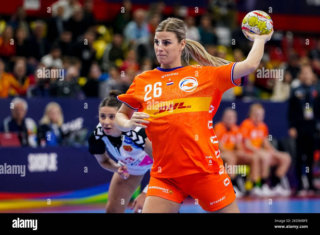SKOPJE, MACEDONIA - NOVEMBER 7: Angela Malestein of the Netherlands ...