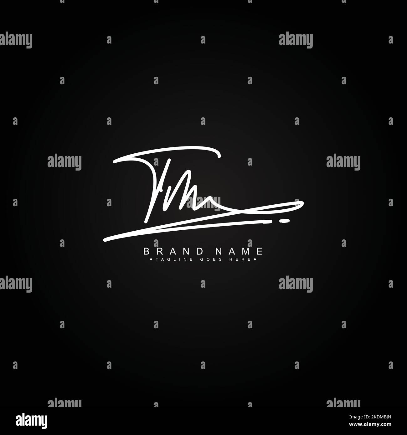 TM Initial Logo in Signature Style for Photography and Fashion Business ...