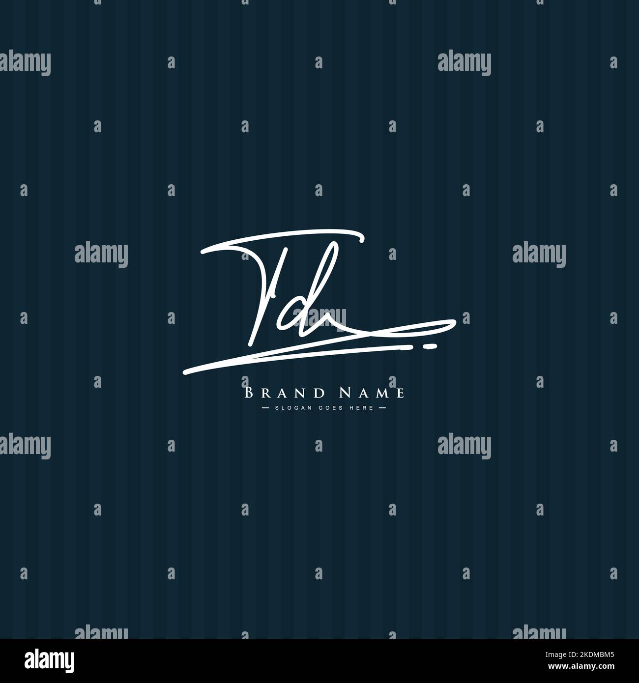 Simple Signature Logo for Alphabet TD - Handwritten Signature for ...