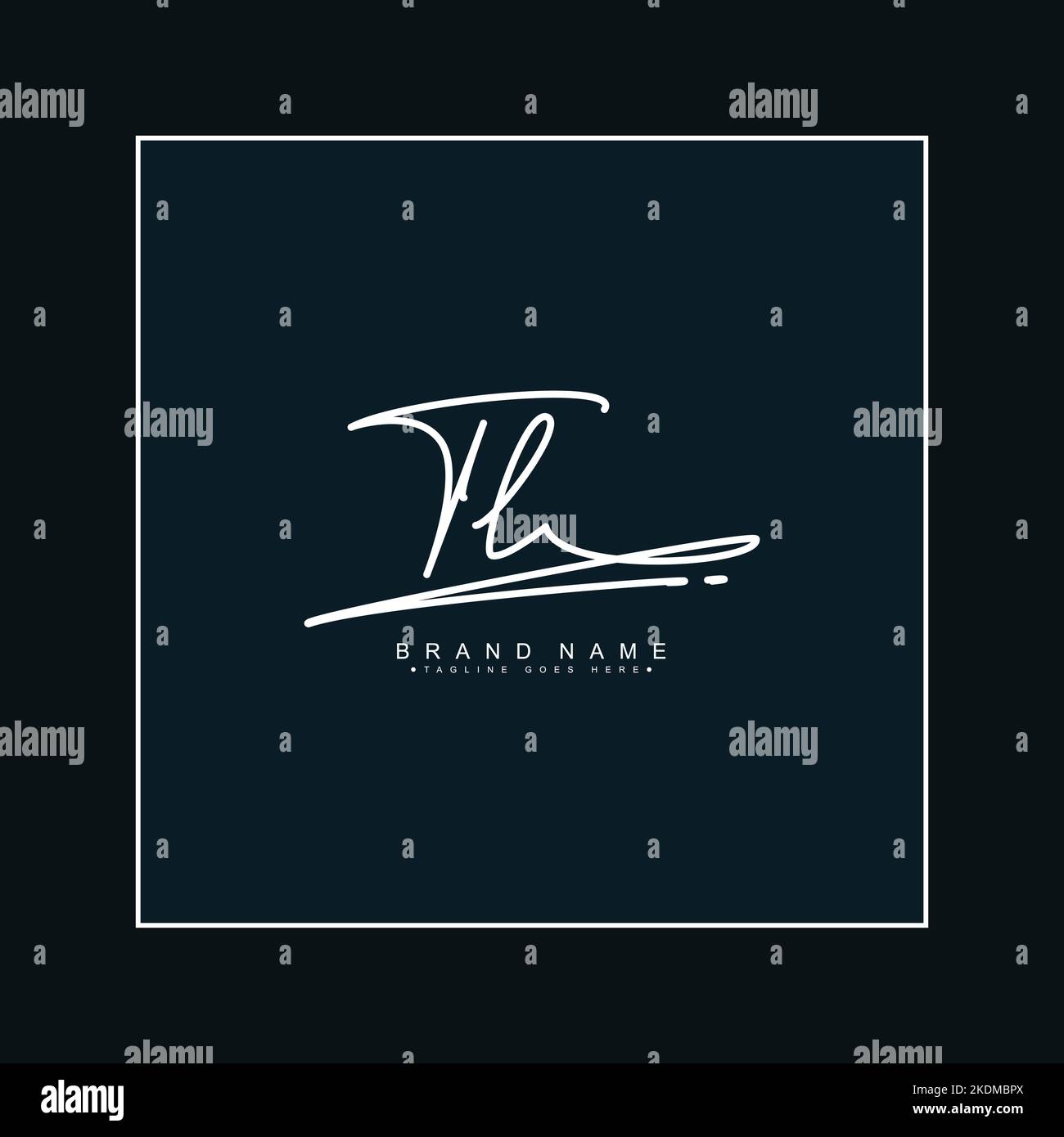 Simple Signature Logo for Alphabet TL - Handwritten Signature for ...