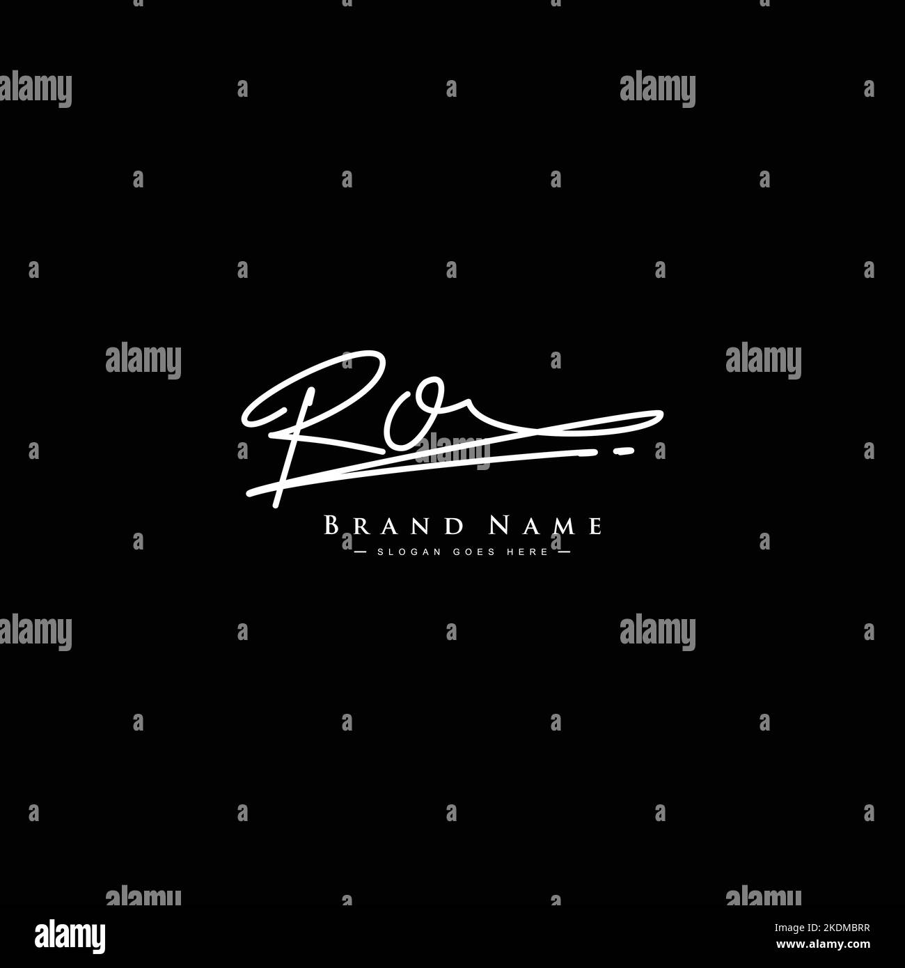 RO Signature Logo - Handwritten Vector Logo Template for RO Alphabet ...