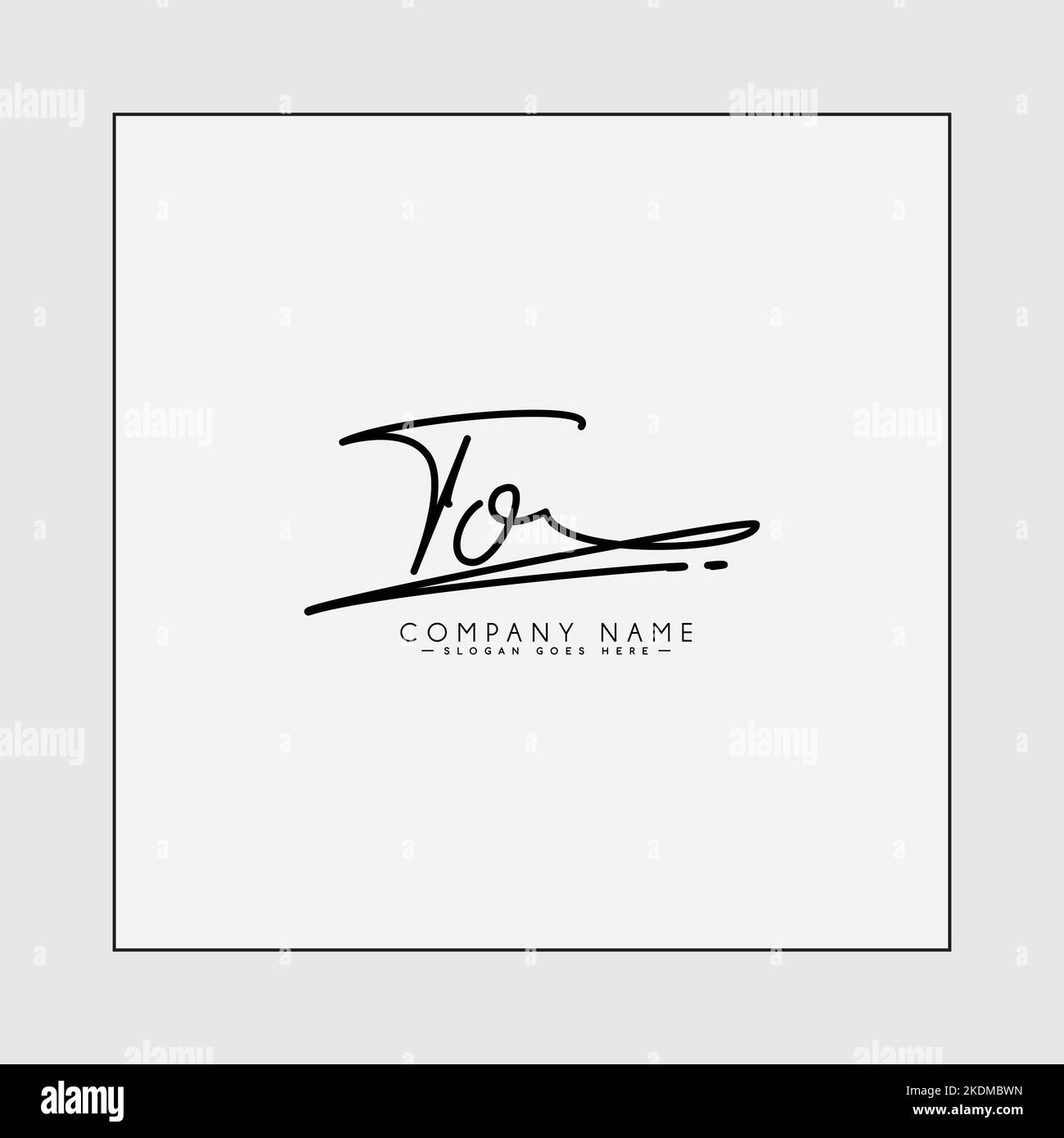 Simple Signature Logo for Alphabet TO - Handwritten Signature for ...