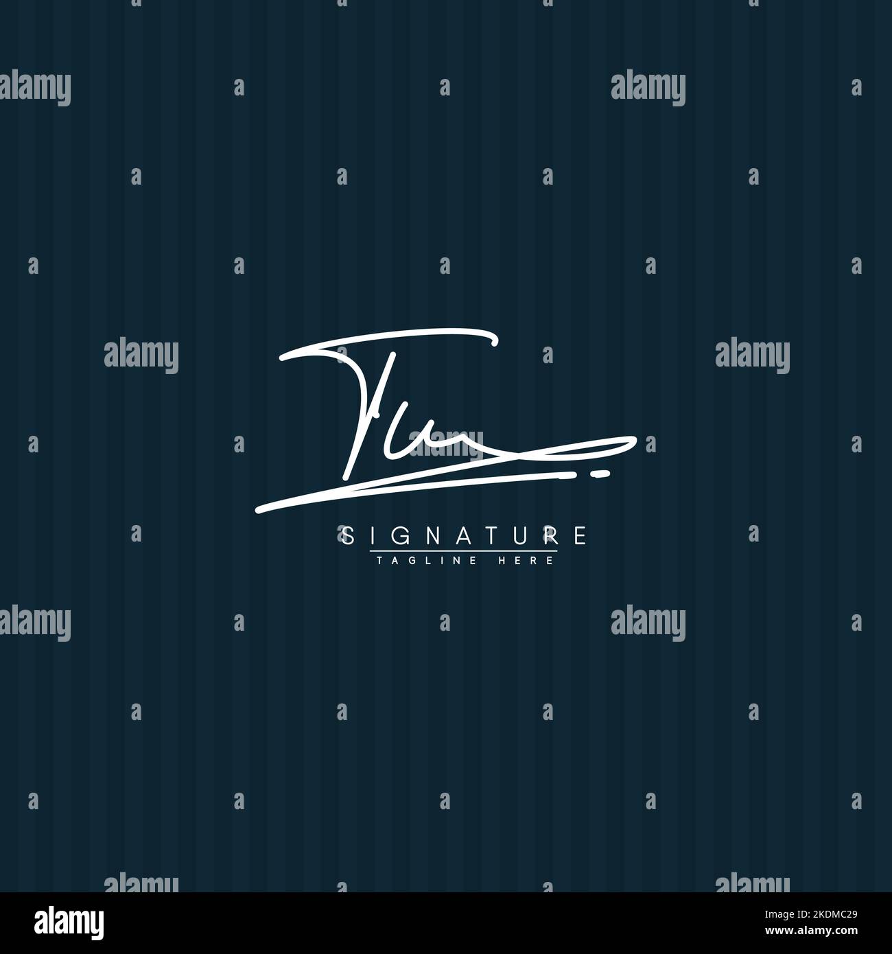 Initial Letter TU Vector Logo Template in handwritten Signature Style ...
